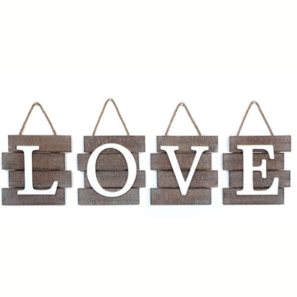 Wall Decor | Rustic Lettered Hanging Sign | Poshmark